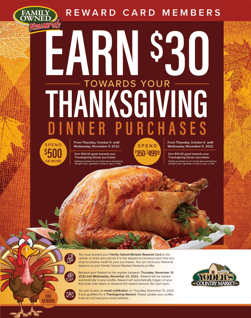 Thanksgiving Rewards - Yoder's Country Market
